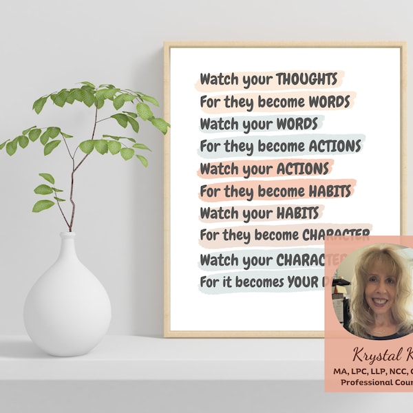 Watch Your Thoughts - Etsy