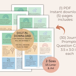 Grief Journalling Prompts Printable Cards, Mental Health, Mindfulness ...