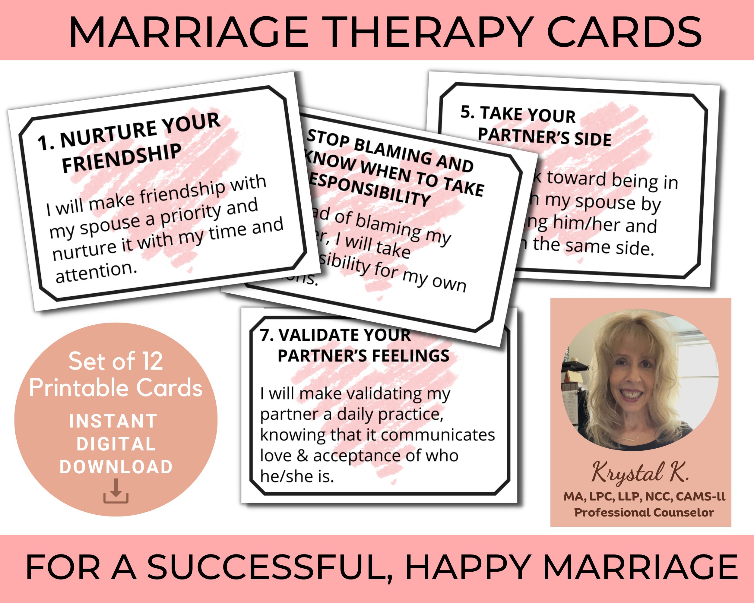 Marriage Therapy Cards for a Successful Happy Marriage Set - Etsy