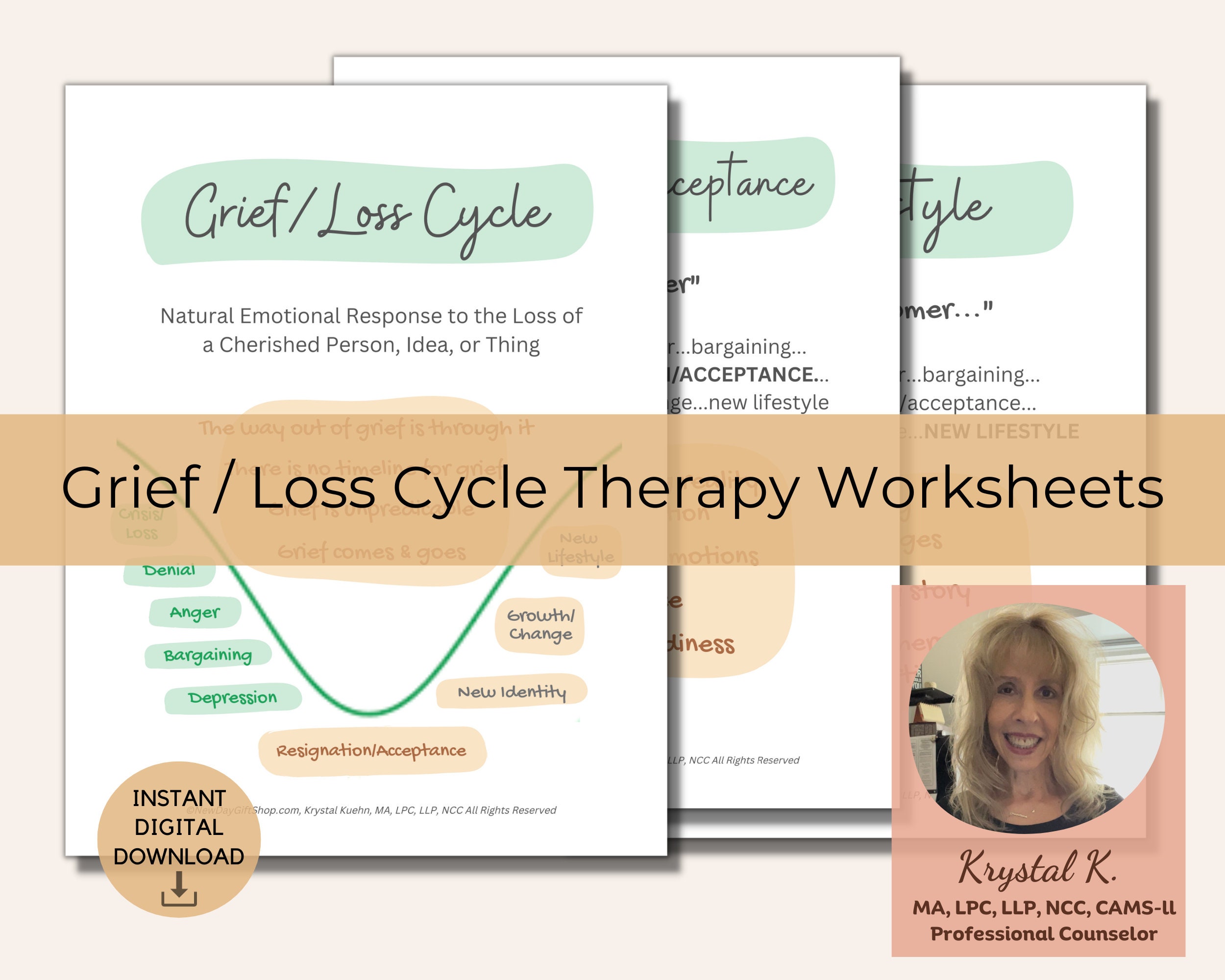 Grief & Loss Bundle, Counselling Worksheets, Art Tools, Activities ...