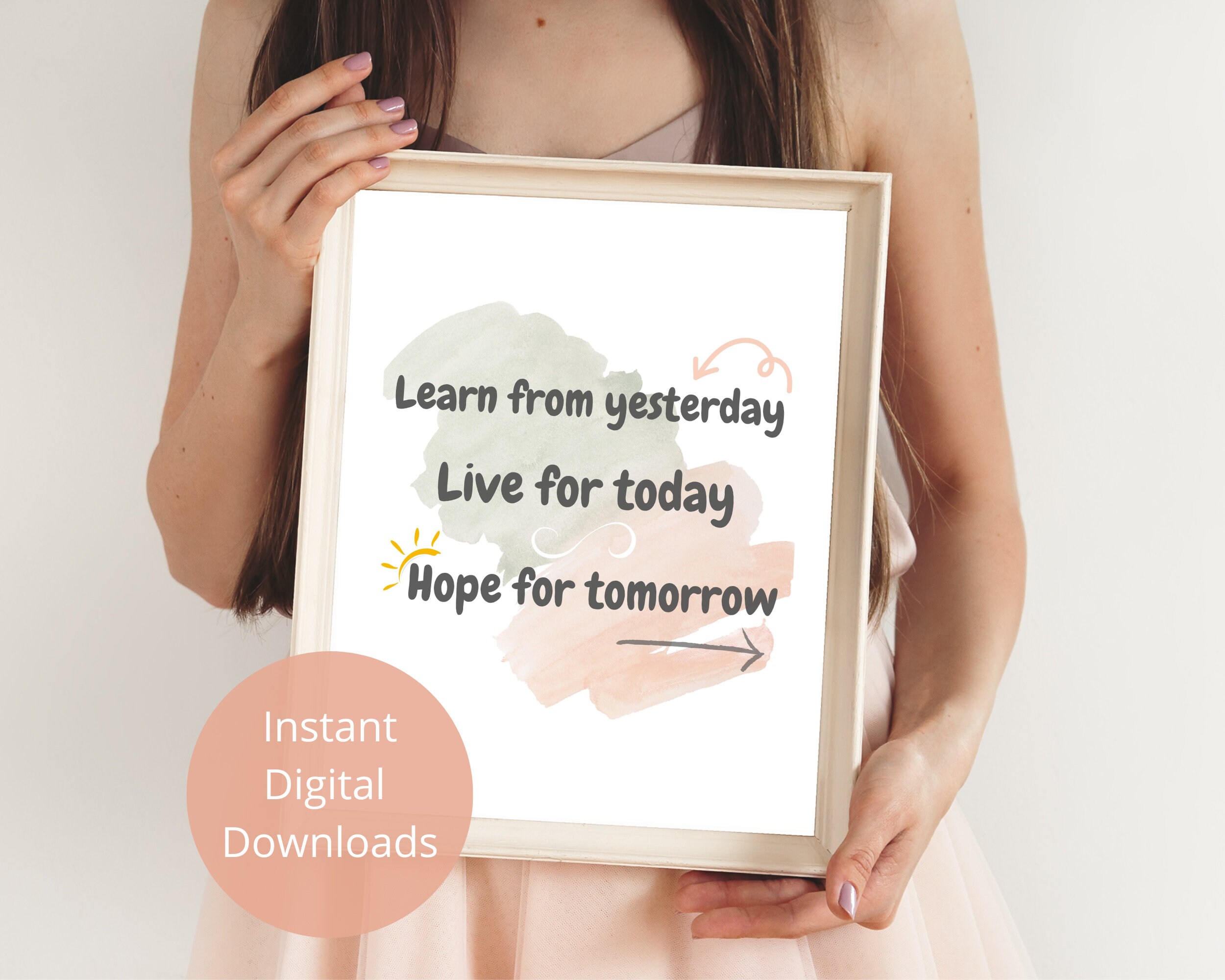Yesterday Today Tomorrow Printable Office Wall Decor - Etsy