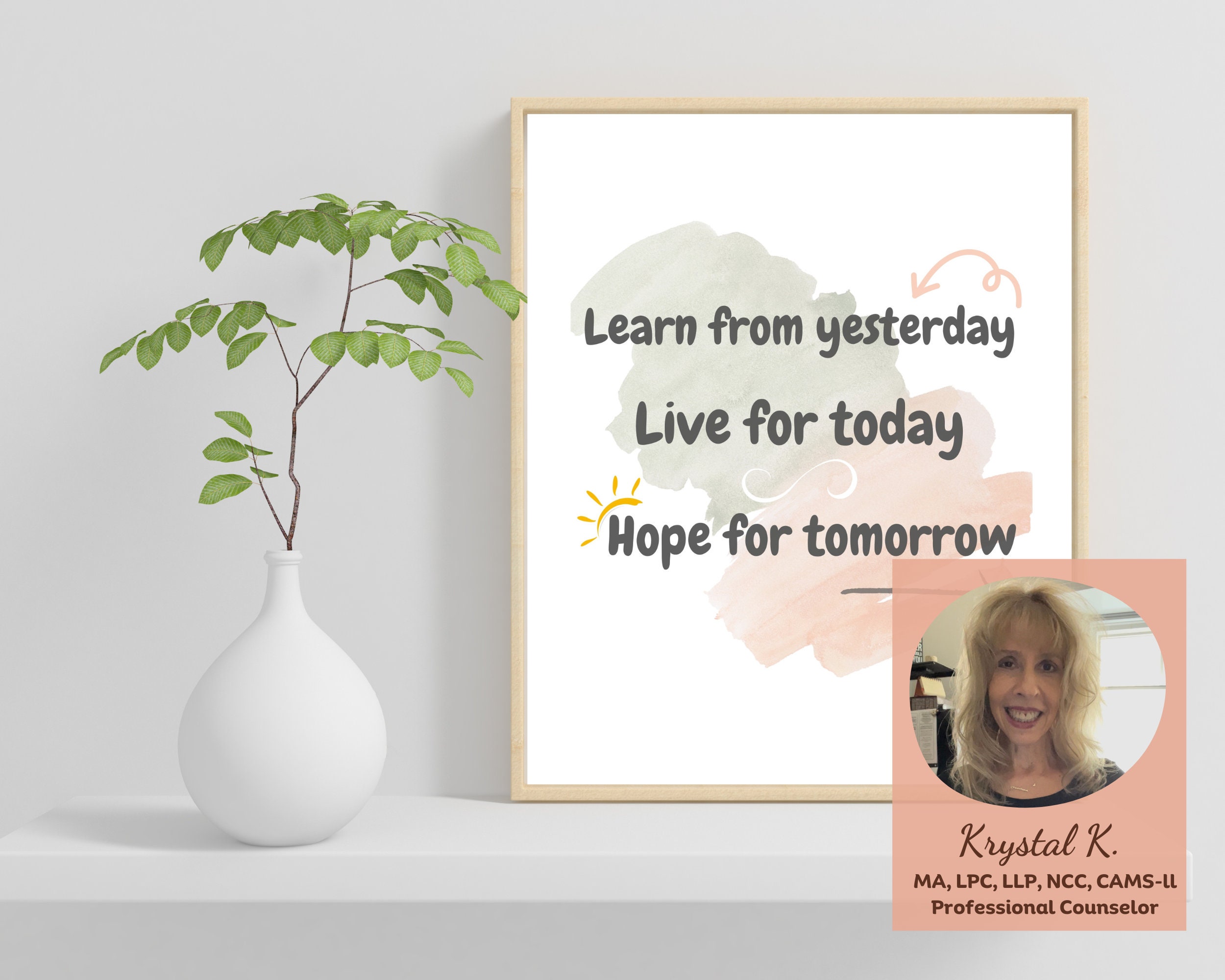 Yesterday Today Tomorrow Printable Office Wall Decor - Etsy