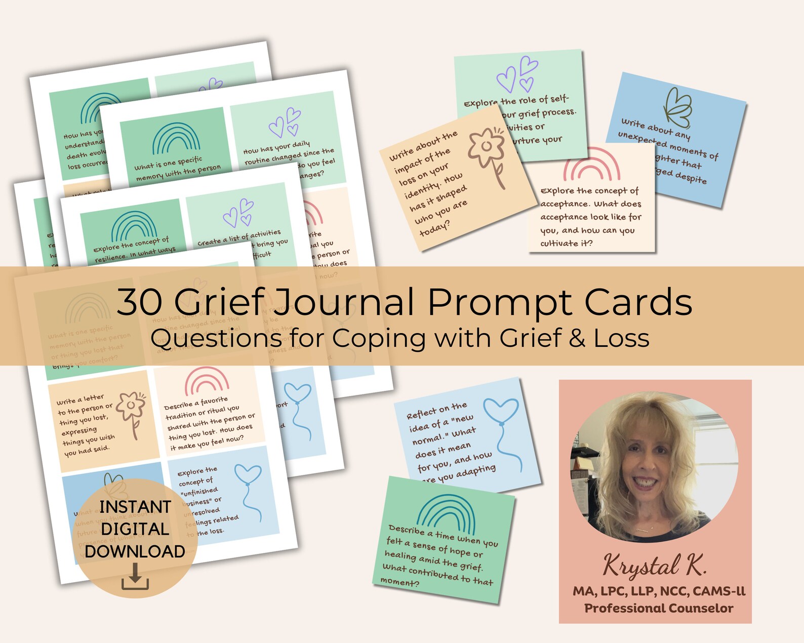 Grief & Loss Bundle, Counselling Worksheets, Art Tools, Activities ...