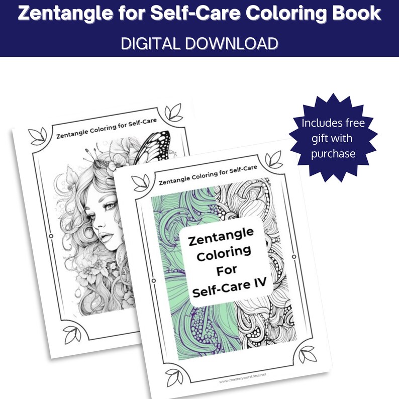 Zentangle Self-care Coloring Book IV Affirming Art Enhances Creativity ...