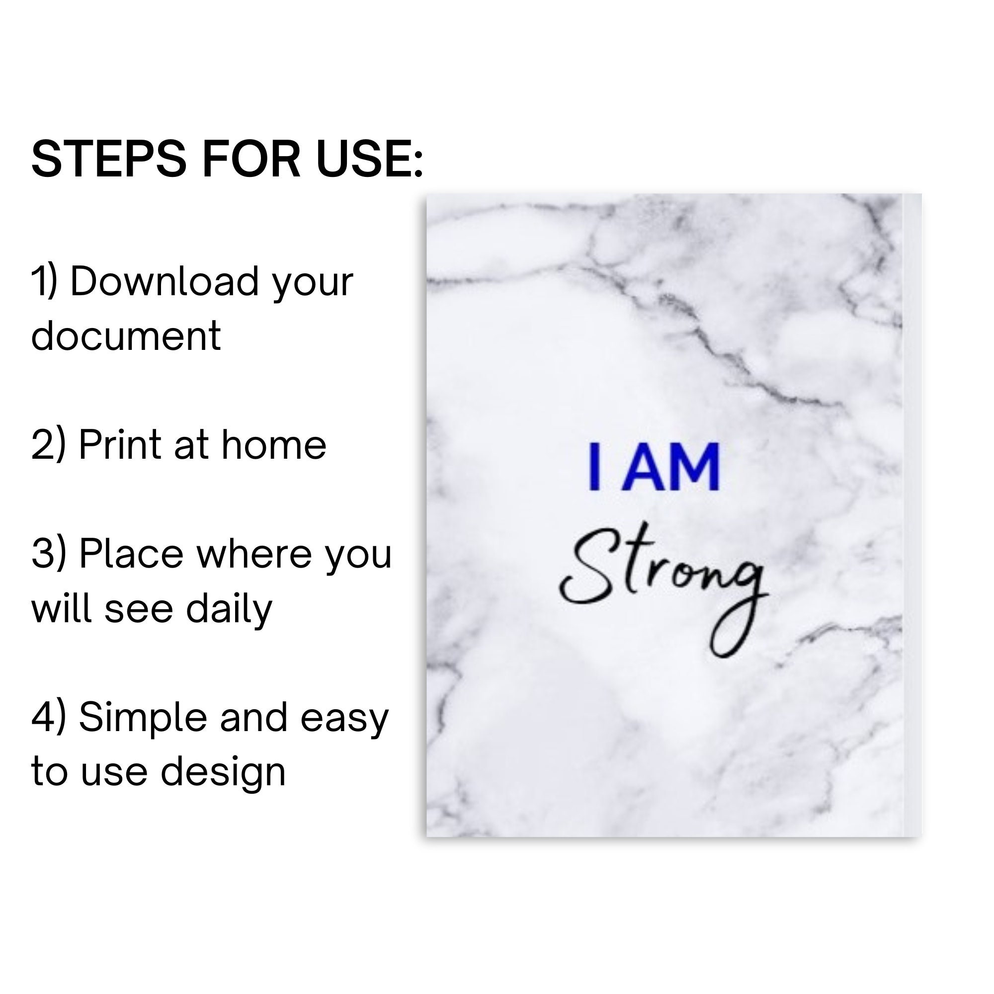 Positive Affirmations Mini Poster Set Motivational Wall Art Self-care ...