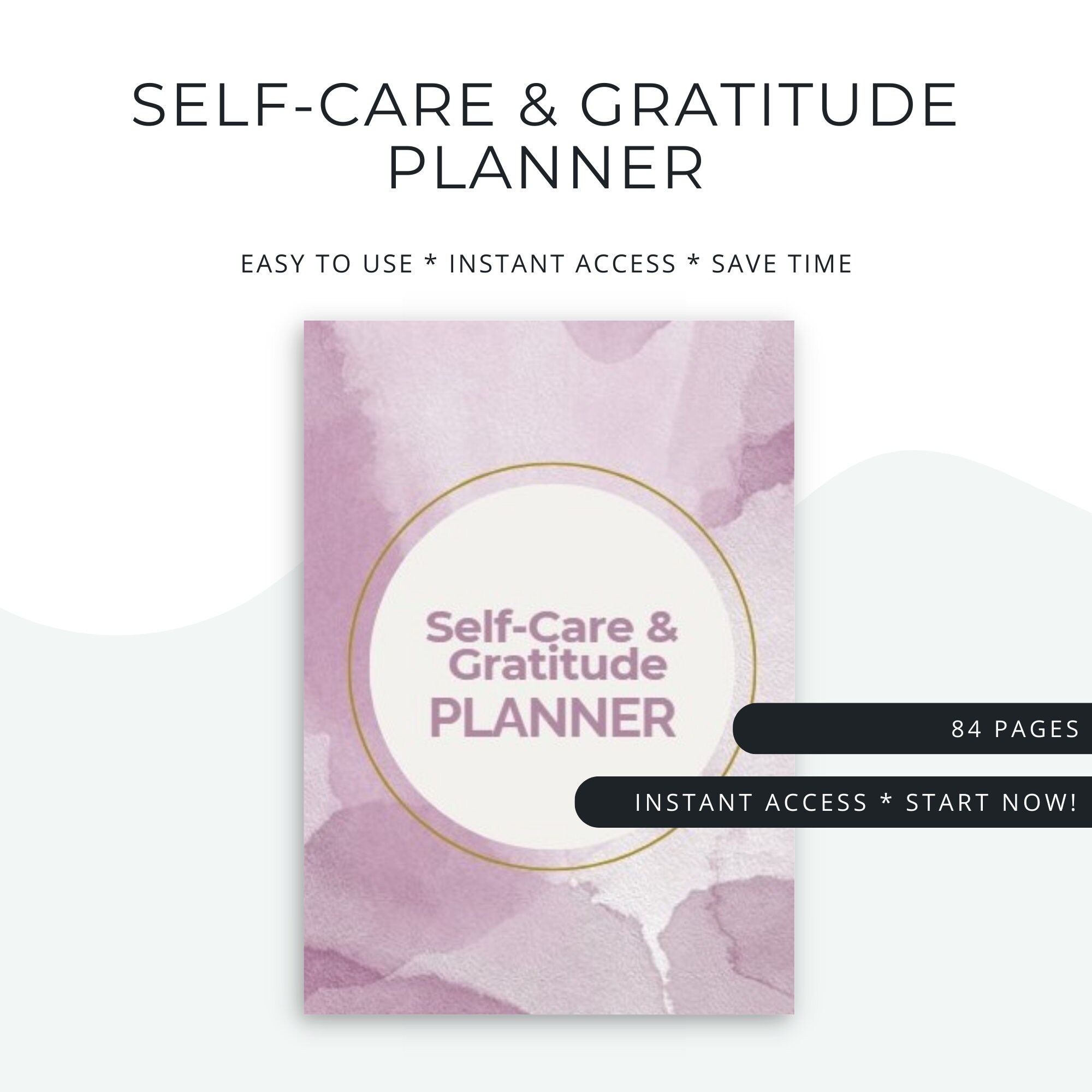 Self-care & Gratitude Printable Planner Mindfulness Daily Organizer ...