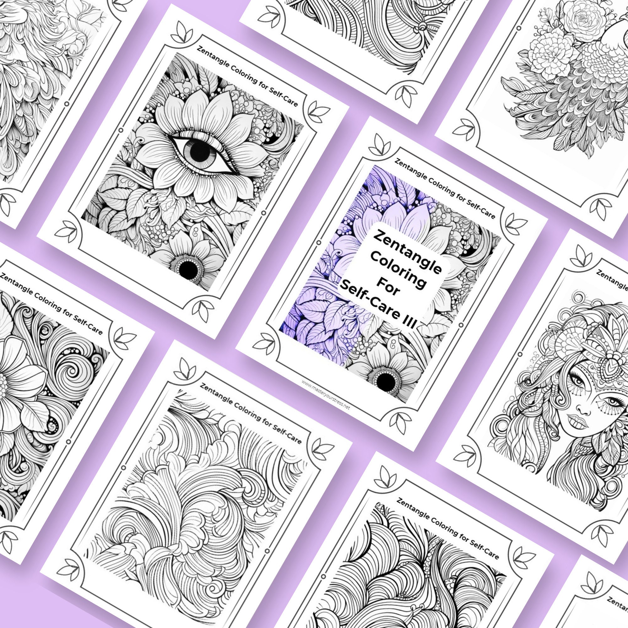 Zentangle Self-care Coloring Book III Affirming Art Enhances Creativity ...