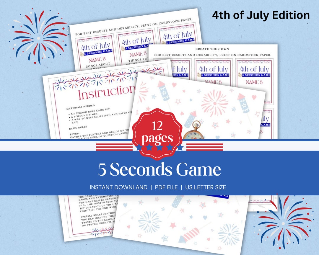 5 Seconds Game - 4th of July Edition | Trivia Game for Independence Day ...