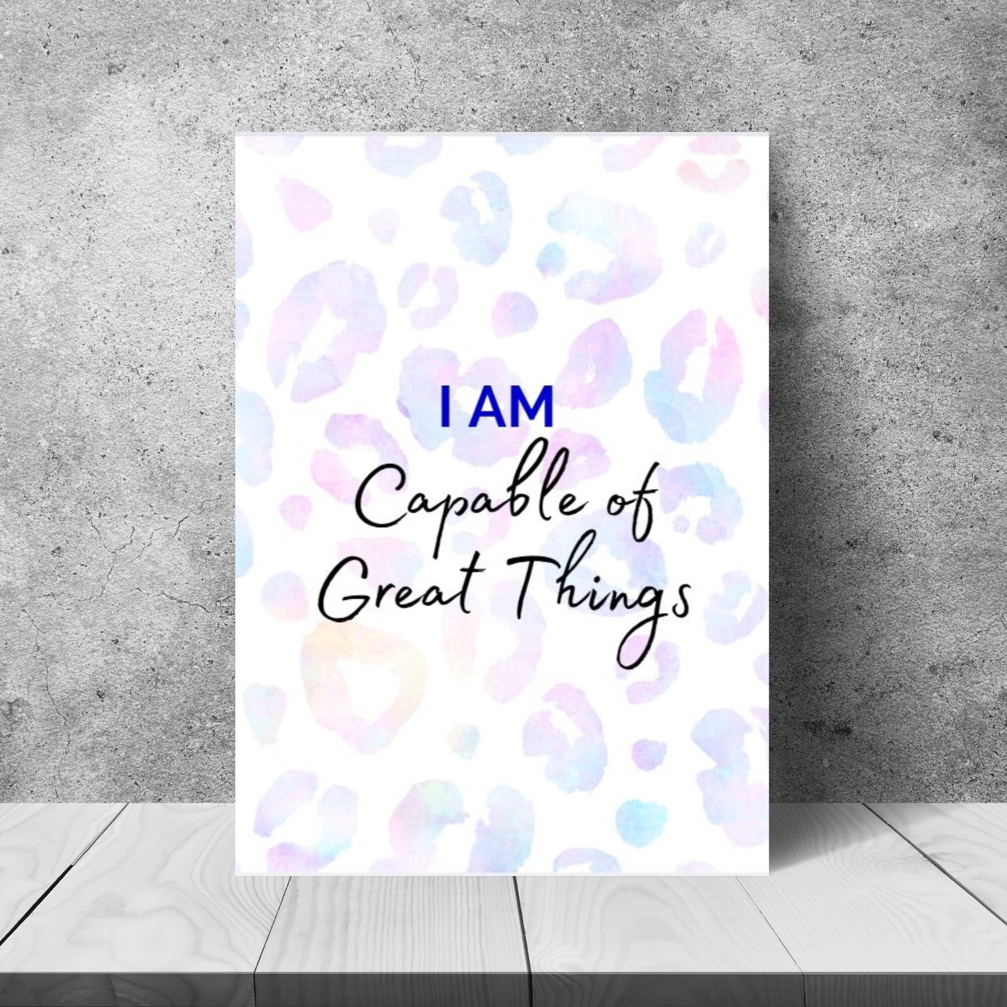 Self-care Positive Affirmations Colorful Leopard Mini-poster Set - Etsy