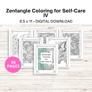 Zentangle Self-care Coloring Book IV | Affirming Art Enhances ...