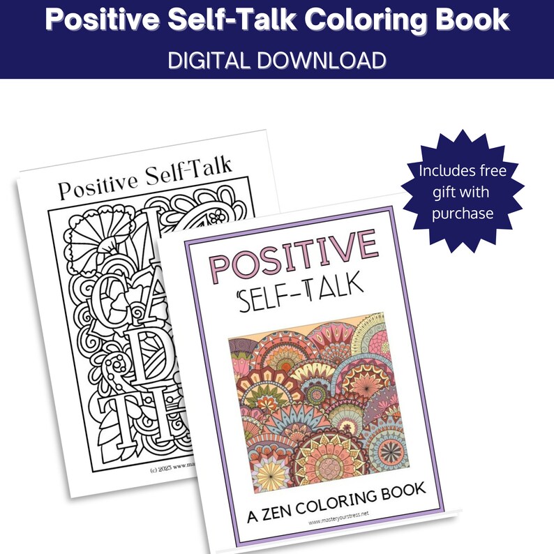 Positive Self-talk Coloring Book | Affirming Art Enhances Creativity ...