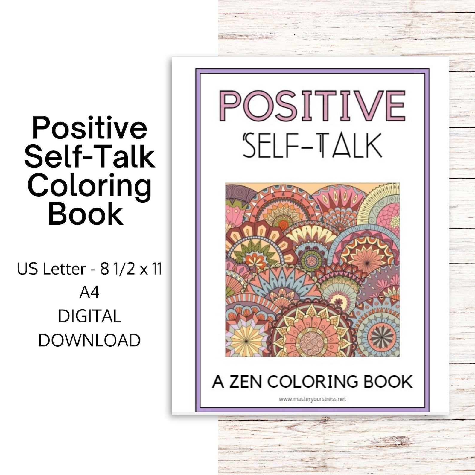 Positive Self-talk Coloring Book: Affirming Floral Art (PDF) - Etsy