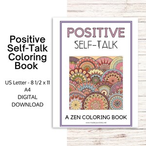 Positive Self-talk Coloring Book | Affirming Art Enhances Creativity ...
