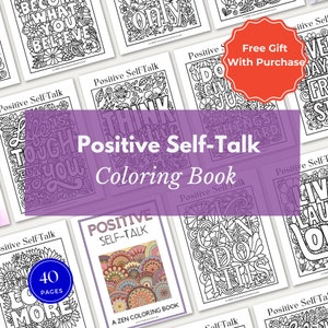Positive Self-talk Coloring Book | Affirming Art Enhances Creativity ...