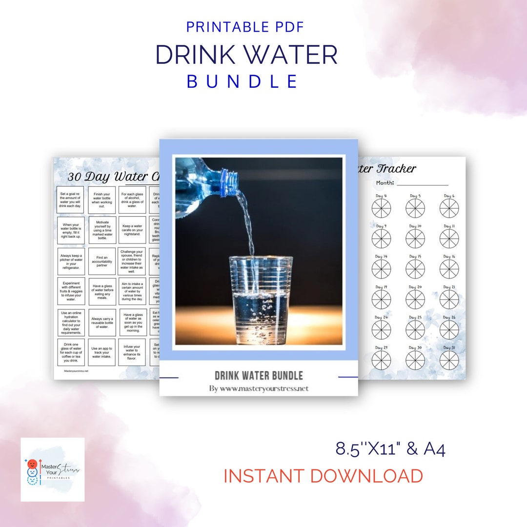 Drink Water Bundle - Etsy