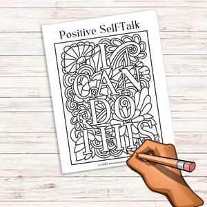 Positive Self-talk Coloring Book | Affirming Art Enhances Creativity ...