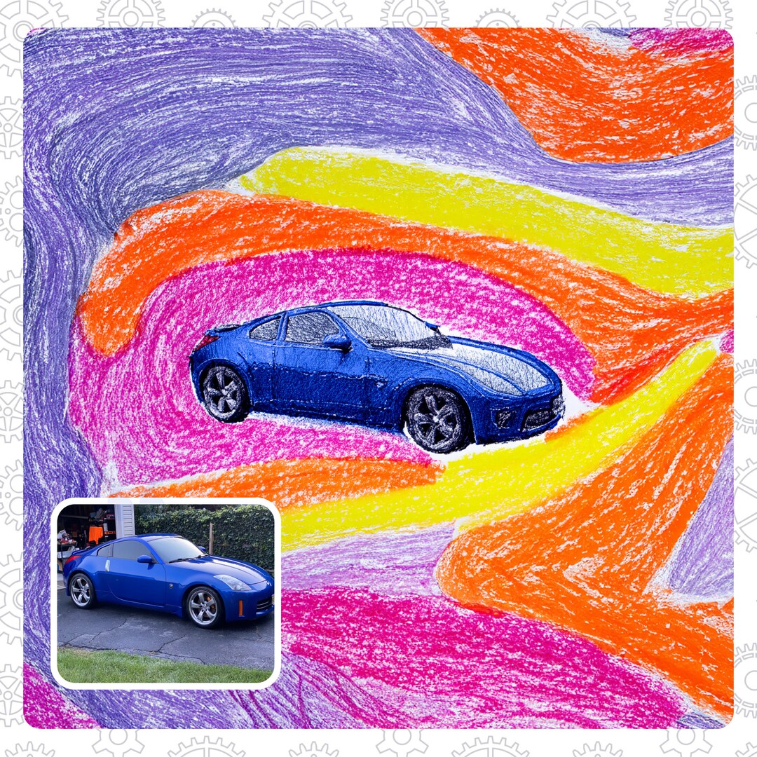 Custom Car Drawing Car Gift for Boyfriend Custom Car Portrait for ...