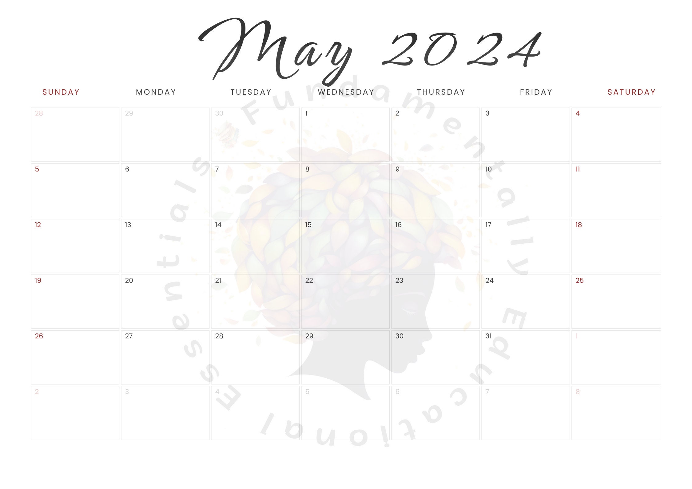 Minimalist 2024 GOODNOTES Compatible Printable Wall Calendar ...