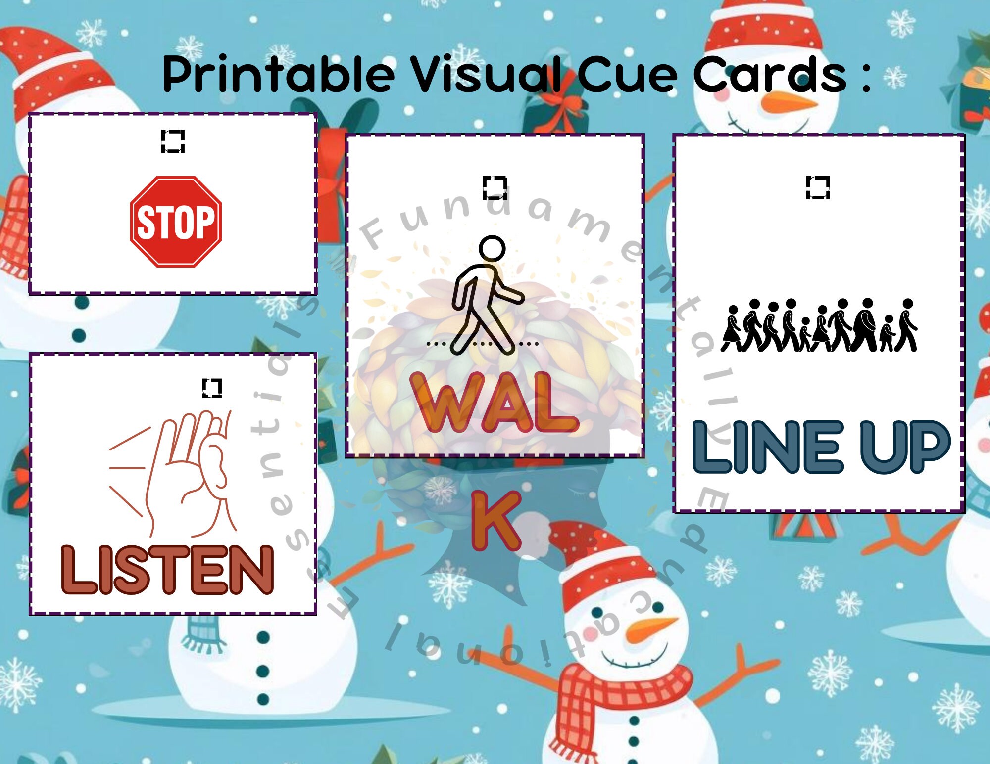 9 Tiered Cue Cards, Visual Cues Autism, Classroom Support, Non-verbal ...