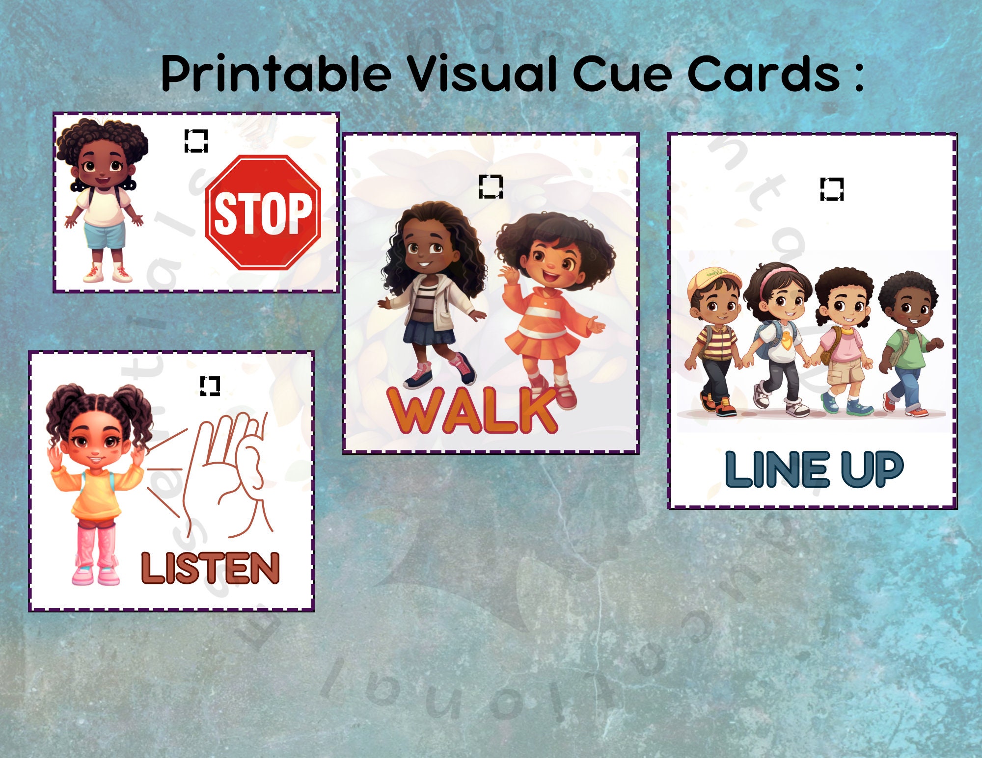 9 Tiered Cue Cards, Visual Cues Autism, Classroom Support, Non-verbal ...