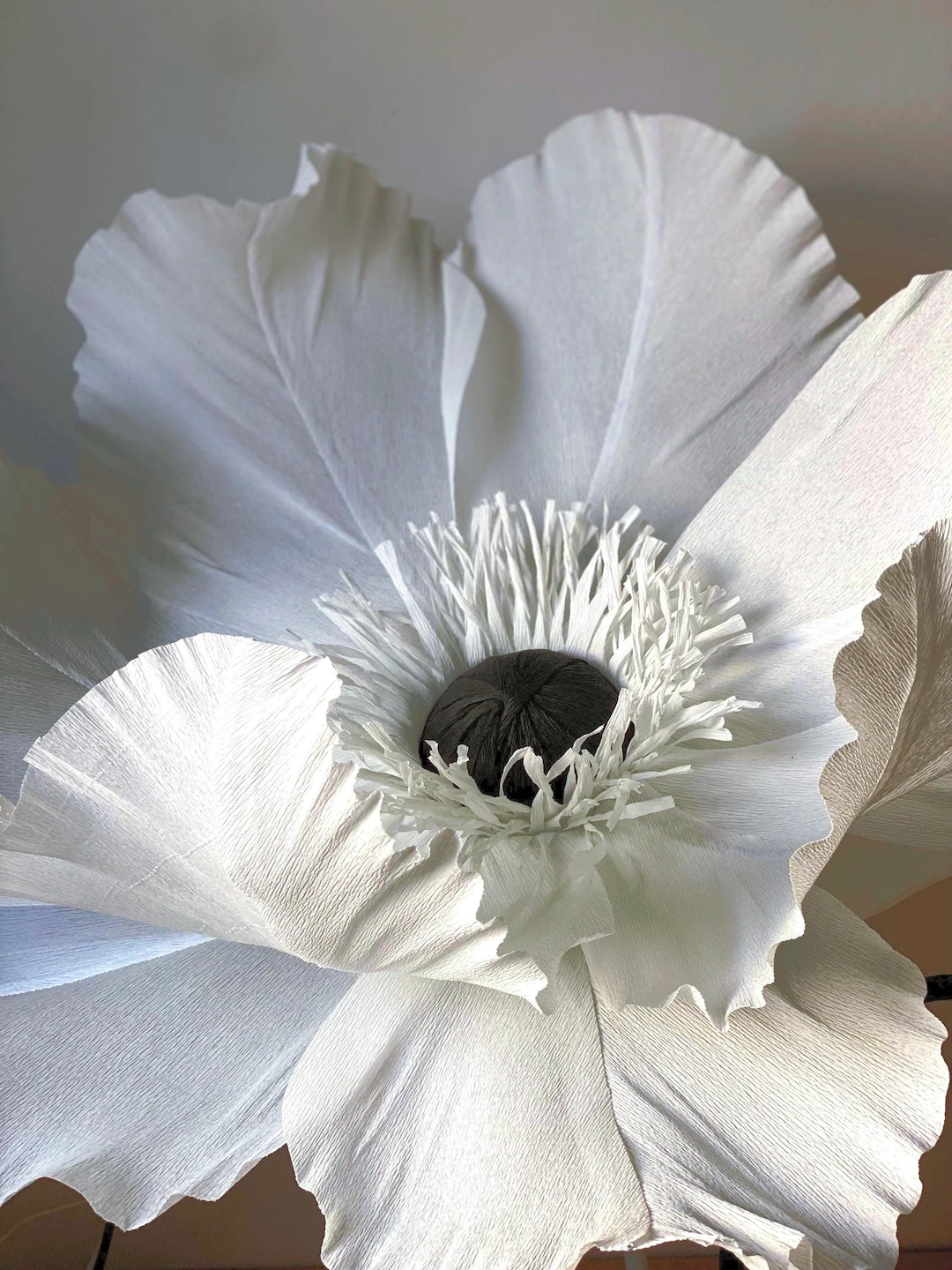Bridal Giant Crepe Paper POPPY Style 3 Flower Large Prop for Events ...