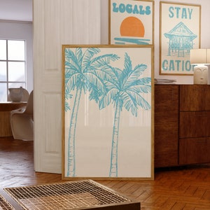 Trendy Coastal Print Digital Beach Poster Locals Only Poster Boho Decor ...