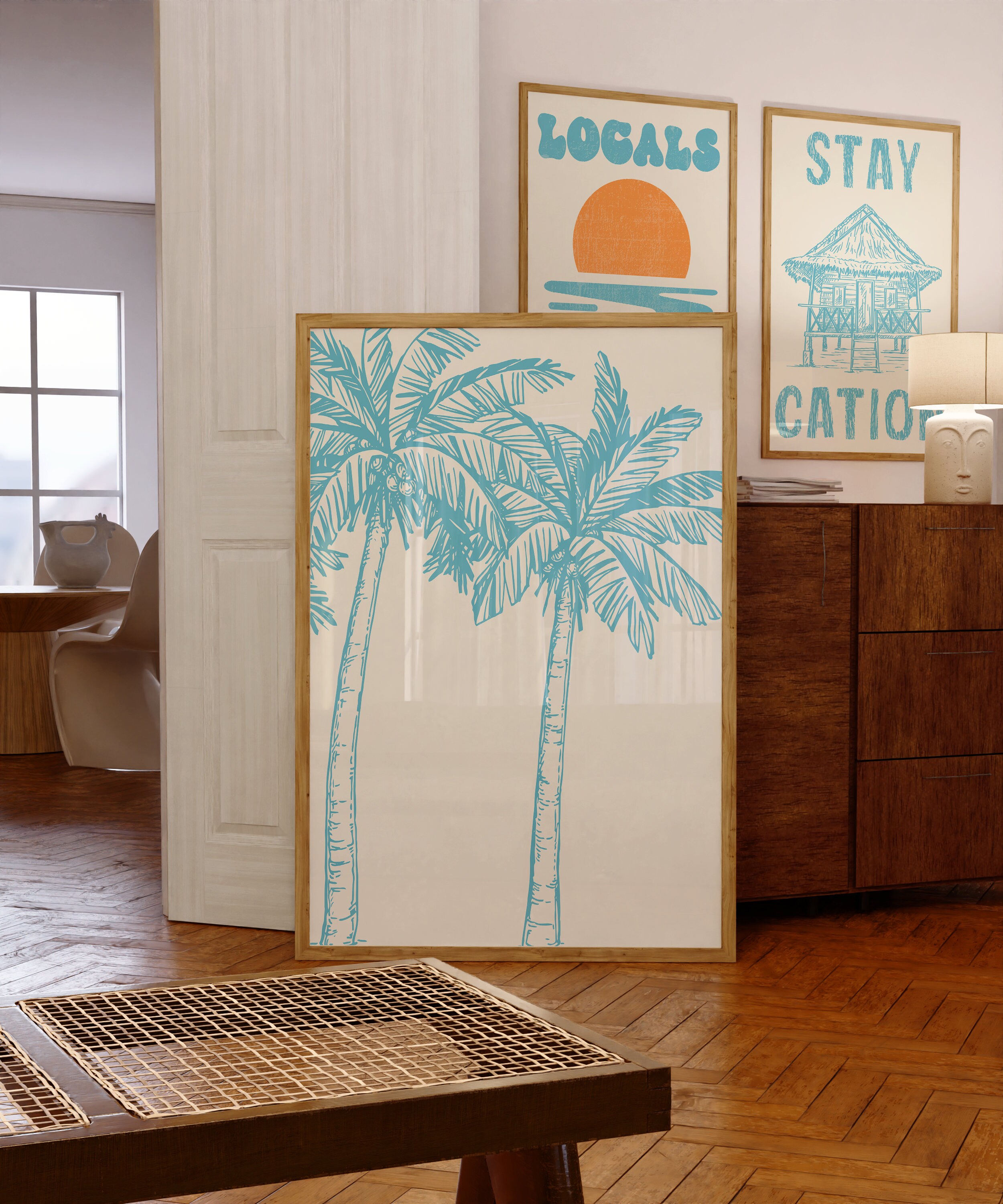 Trendy Coastal Print Digital Beach Poster Locals Only Poster Boho Decor ...