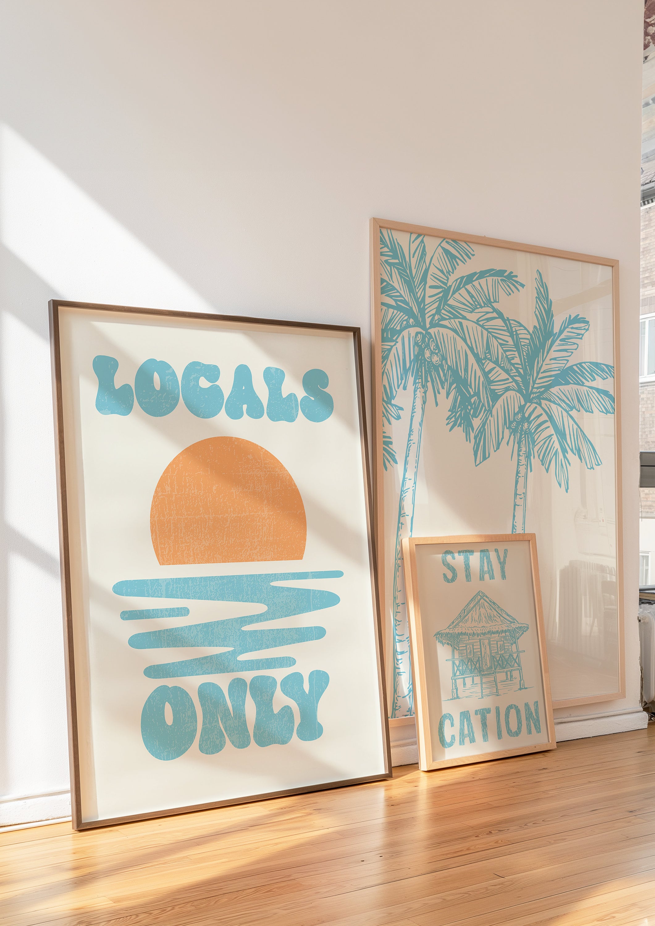 Trendy Coastal Print Digital Beach Poster Locals Only Poster Boho Decor ...