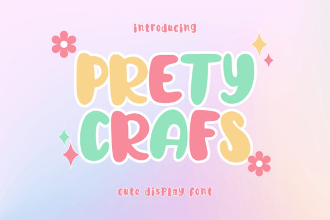 Prety Crafs Font Bold Font Handwritten Font Script Font - Etsy