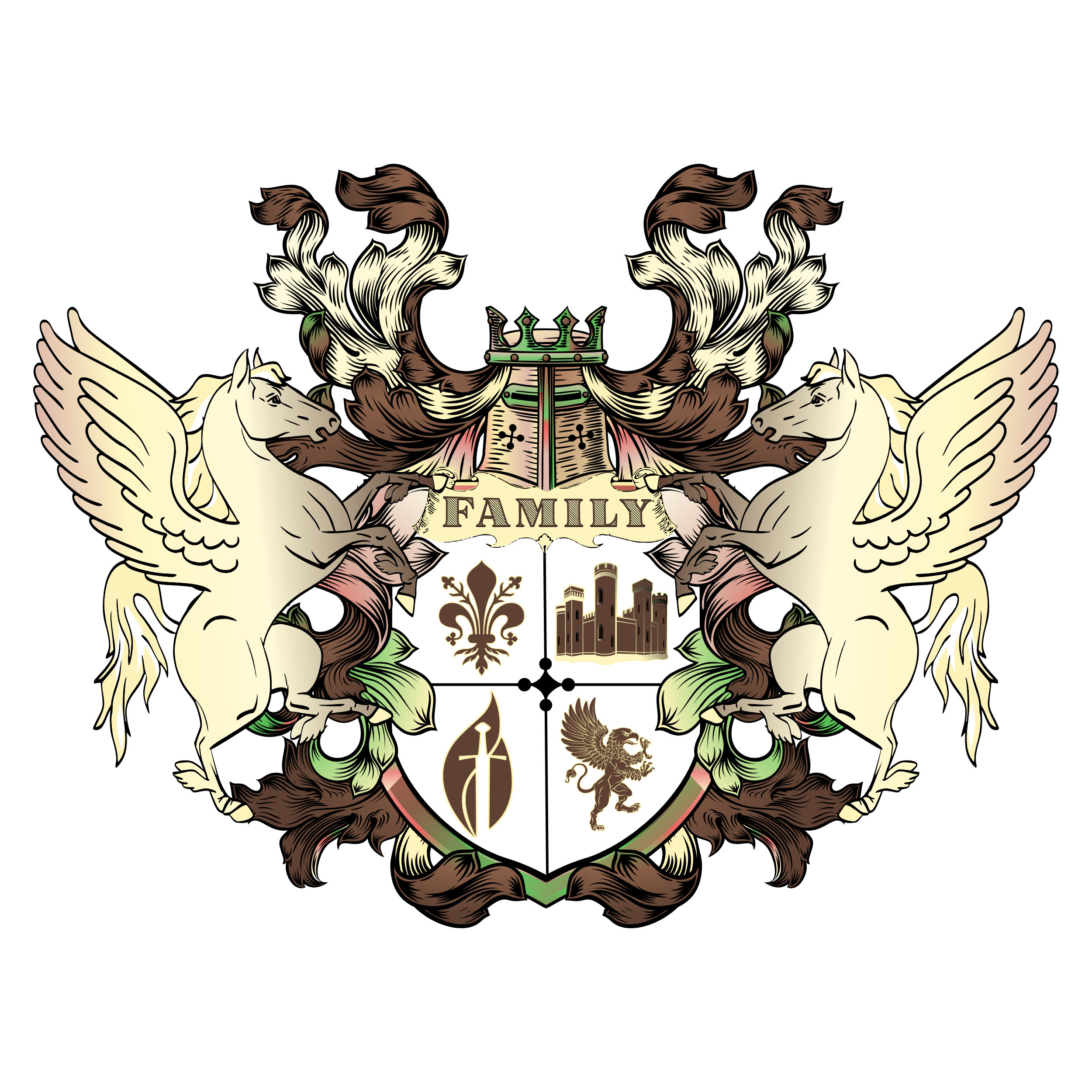 Family Crest Coat of Arms | Custom Logo Design | Family Crest,a Coat of ...