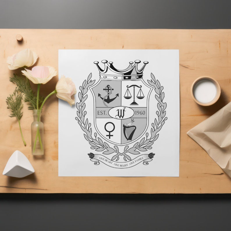 Personalized Family Crests,custom Logo Design | Family Crest ,victor - Etsy