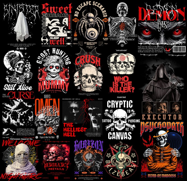 Ultimate Halloween Design Collection, PNG Files, Sublimation Art ...