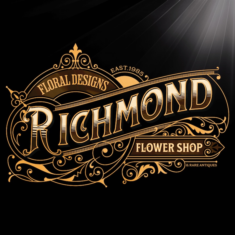 Vintage Logo, Old Style Retro Logo, Customizable Logo ,custom Logo ...