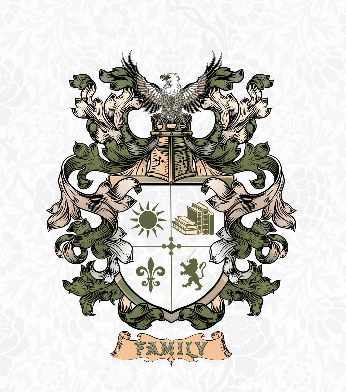 Family Crest Coat of Arms | Custom Logo Design | Family Crest,a Coat of ...