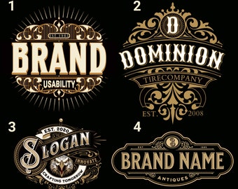 Custom Logo Victorian Logo Designer Business Logo Design Boutique Logo Vintage or Retro Logo ...