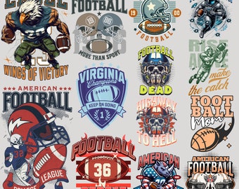 Team Logo Football. American Football Design Bundle T-shirt PNG, Unique ...