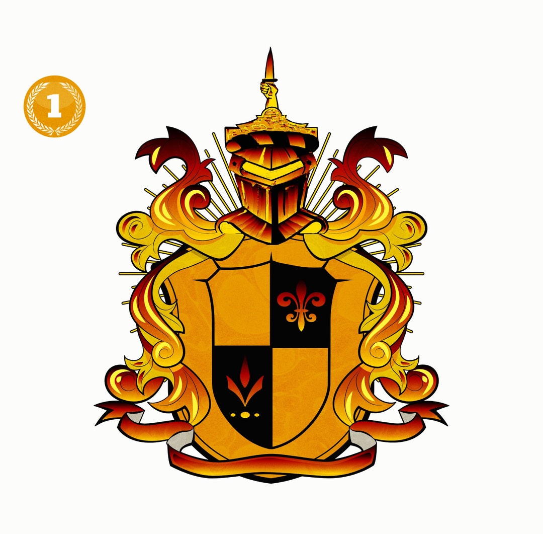 Family Crest Coat of Arms Custom Logo Design Family Crest,a Coat of ...