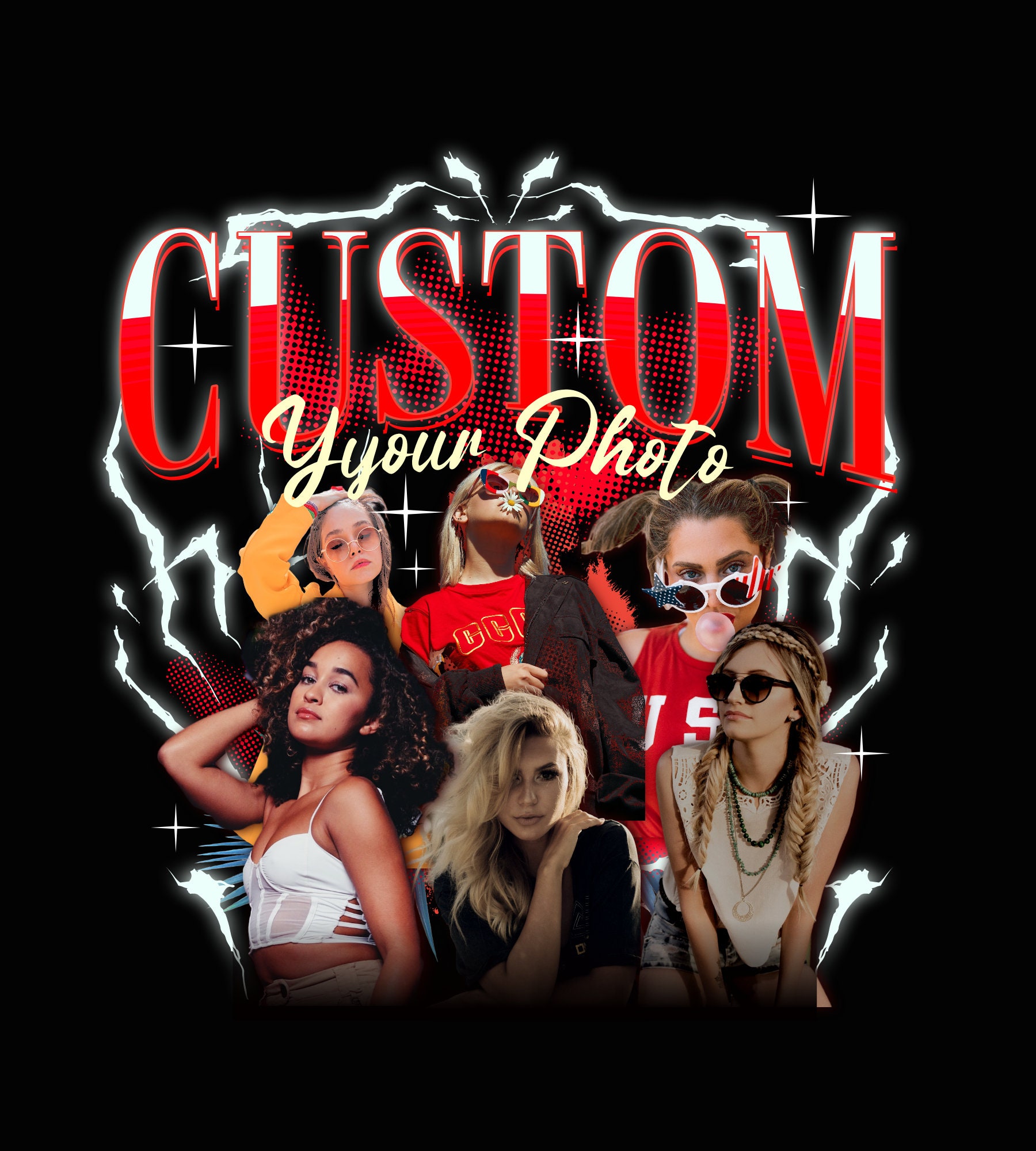 Custom Bootleg Design Custom Photo Canva Vintage Graphic 90s Custom ...