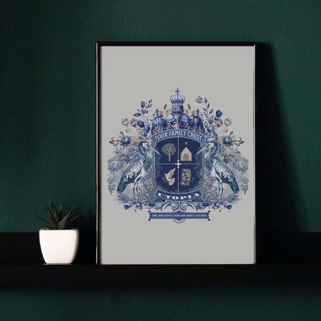 Your Family Crest, Heraldic Coat of Arms, Wedding Crest, New Home ...