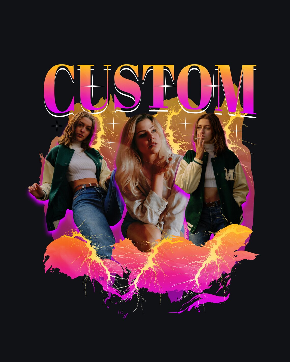 Custom Bootleg Design PNG Custom Photo Png Vintage Graphic 90s Png T ...