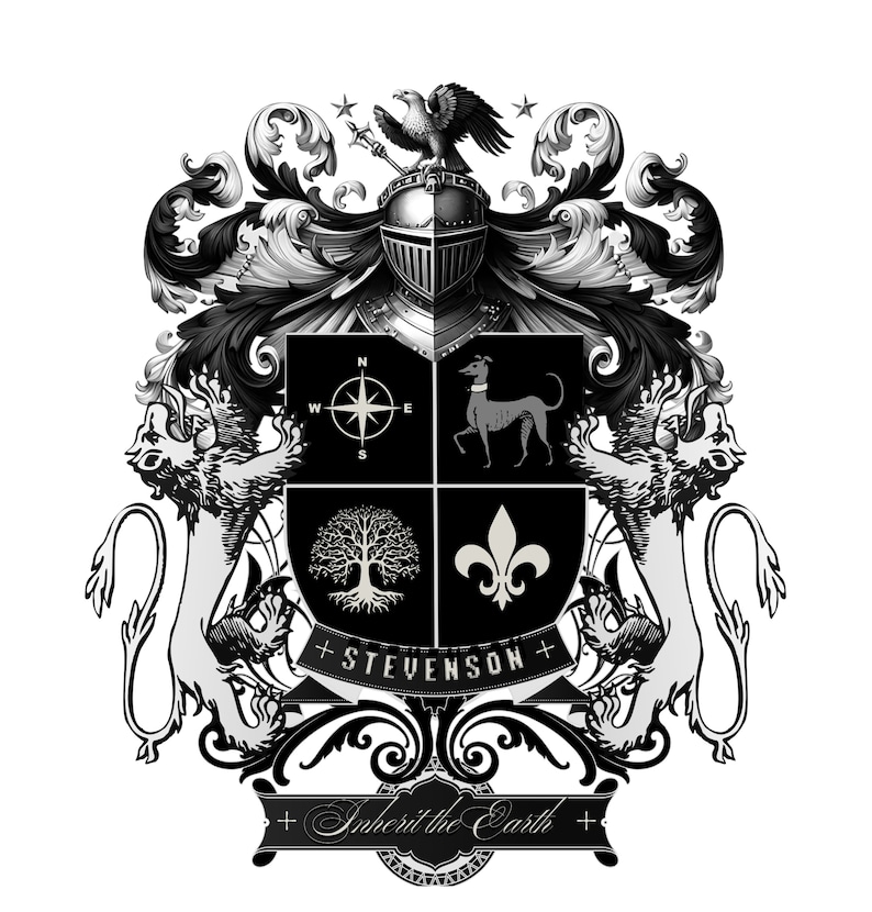 Create Your Unique Family Crest and Coat of Arms Personalized Family ...