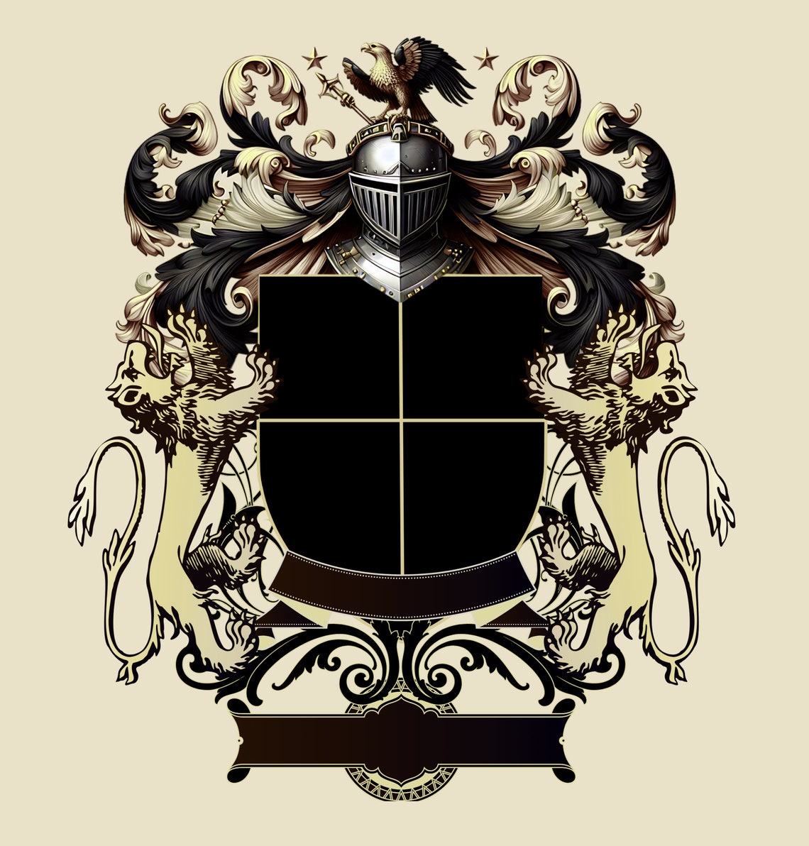 Personalized Family Crest Logo Design | Custom Coat of Arms (digital ...