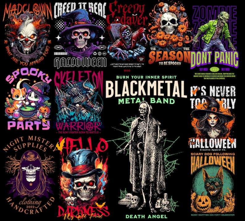 Ultimate Halloween Design Collection, PNG Files, Sublimation Art ...