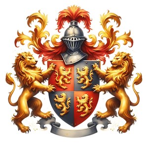 Ai-enhanced Family Crest – Custom Watercolor Heritage Art (digital ...