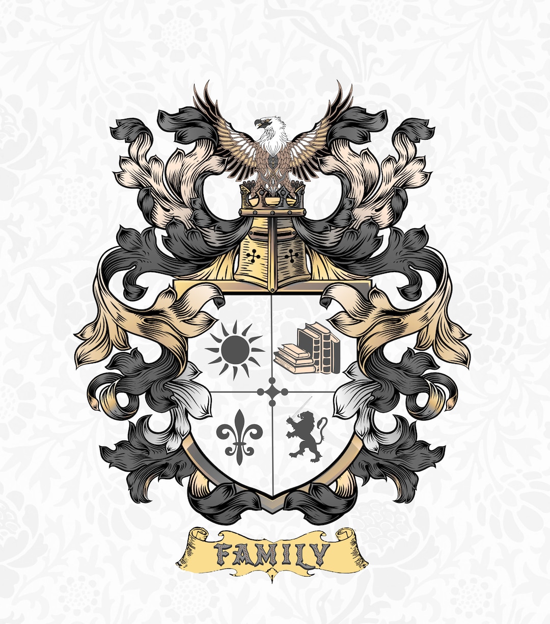 Family Crest Coat of Arms | Custom Logo Design | Family Crest,a Coat of ...