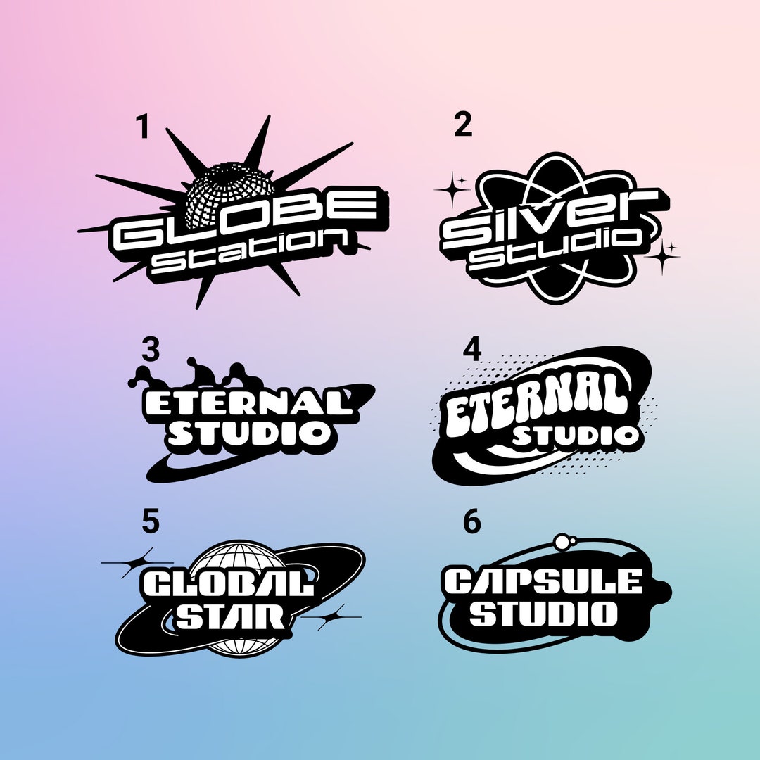 Custom Digital Y2K Logo - Etsy