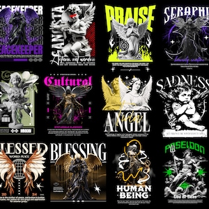 150 Exceptional Angel Streetwear Designs , T-shirt Designs Bundle ...