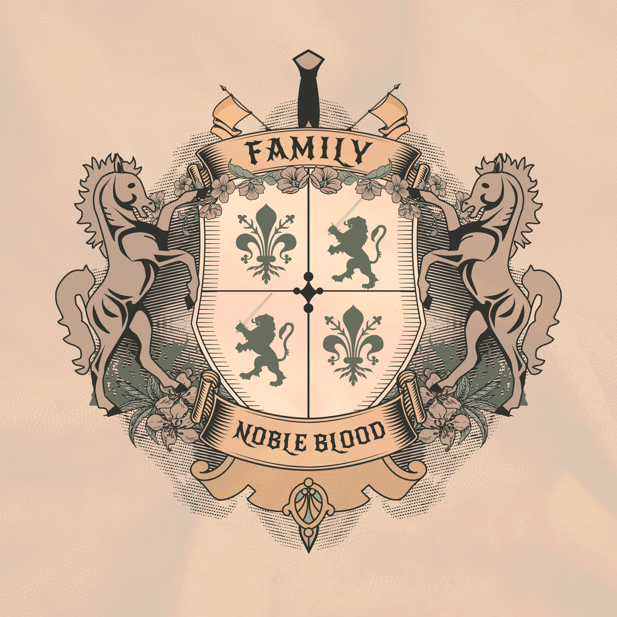 Family Crest Coat of Arms | Custom Logo Design | Family Crest,a Coat of ...