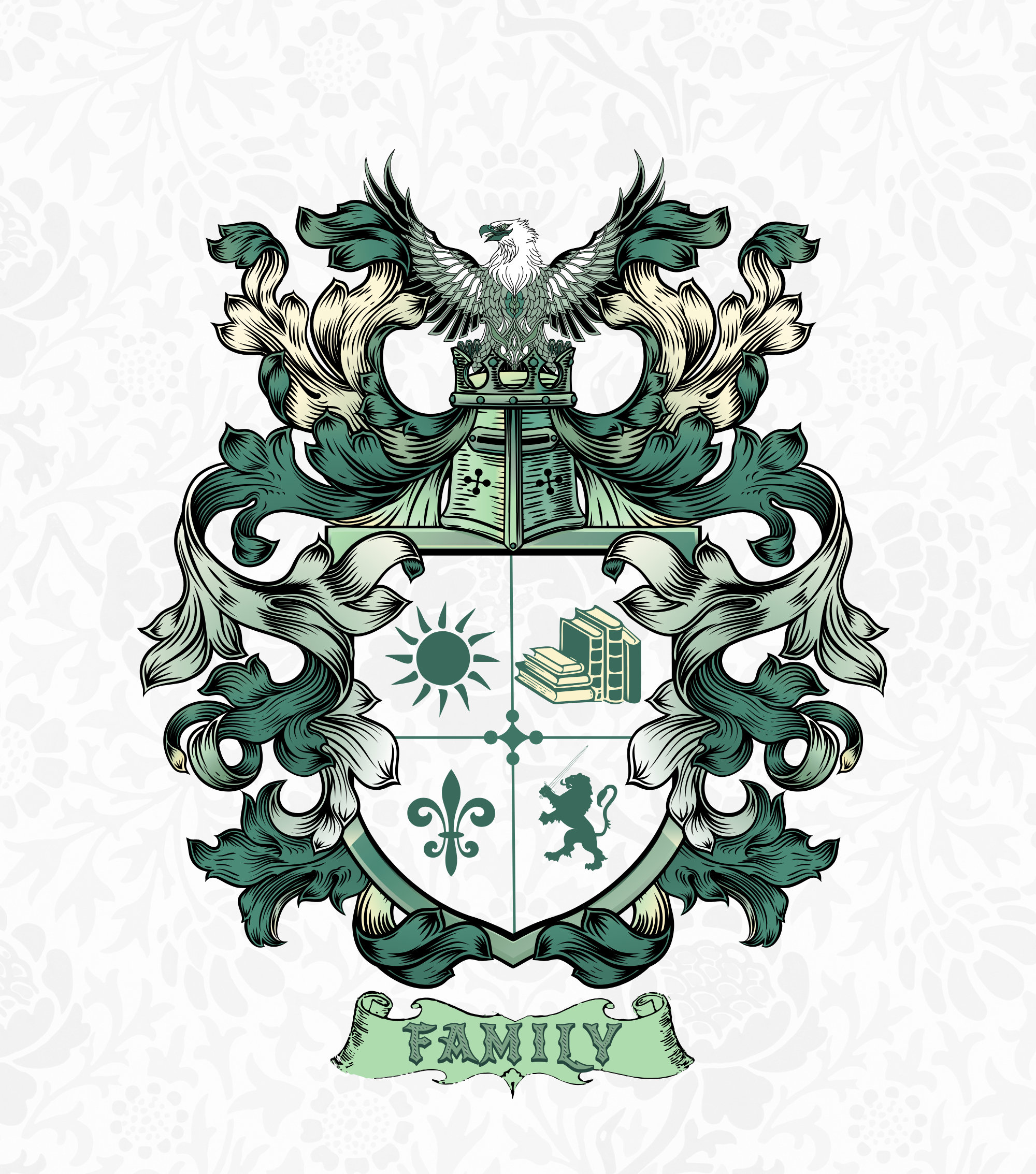 Family Crest Coat of Arms | Custom Logo Design | Family Crest,a Coat of ...