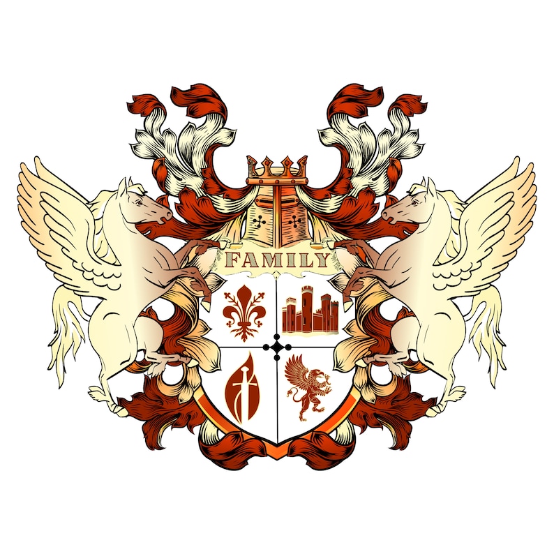 Family Crest Coat of Arms | Custom Logo Design | Family Crest,a Coat of ...